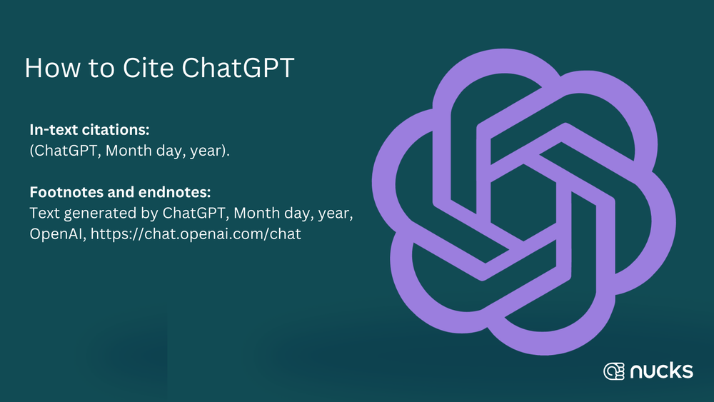 How to Cite ChatGPT: A Guide for Writers and Researchers - Nucks